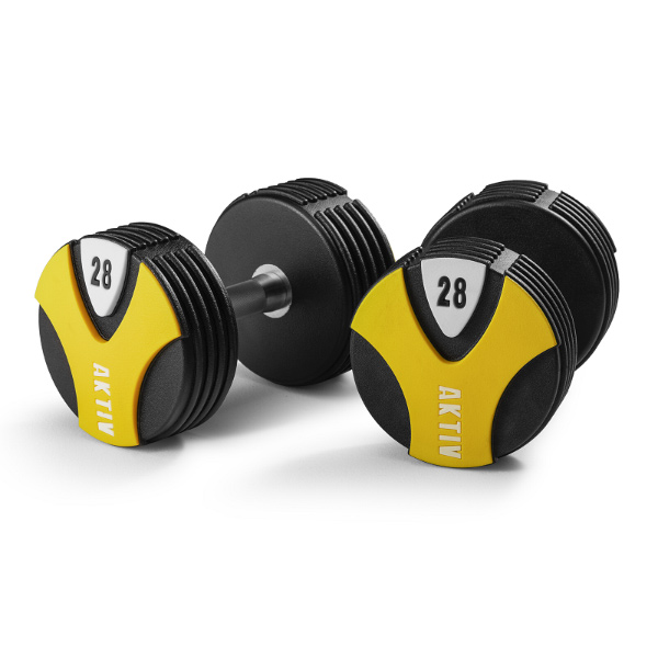 AKO Solid Steel Urethane Dumbbells